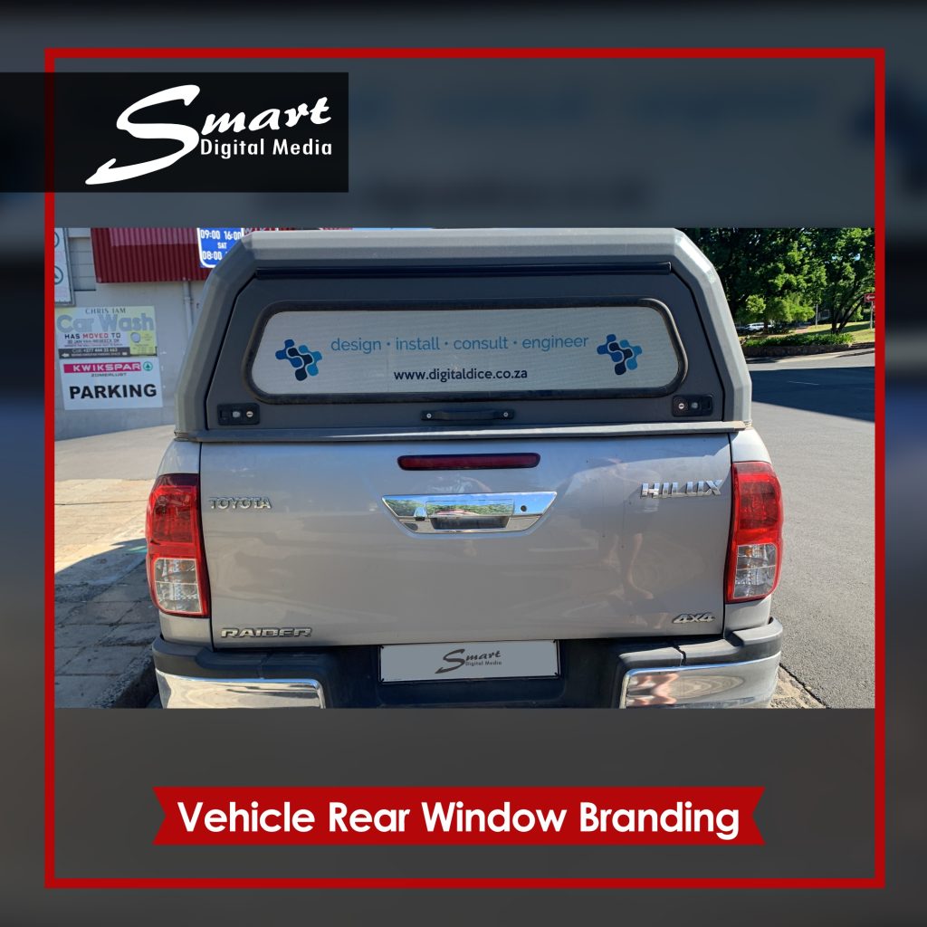 Vehicle Rear: Hilux Window Branding - Smart Digital Media
